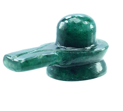 Buy Emerald (Maragatha) Lingam (42.50 Grams), Green Shiva Lingam Statue ...