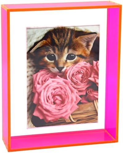 Amazon.com - Una Haven Set of 3 Acrylic Floating Picture Frames, Color ...