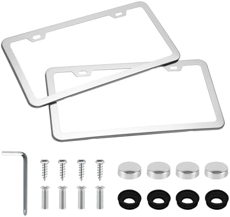 Amazon.com: HOTOR License Plate Frames - 2 Pack, Obstruction-Free ...