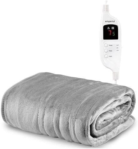 Emperial Heated Throw - Electric Heated Blanket - Machine Washable ...