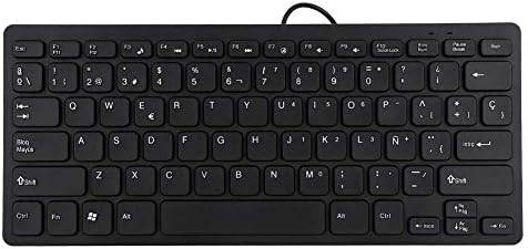 Amazon.com: FOSA Spanish Keyboard USB Wired Keyboard Spanish 78 Keys ...