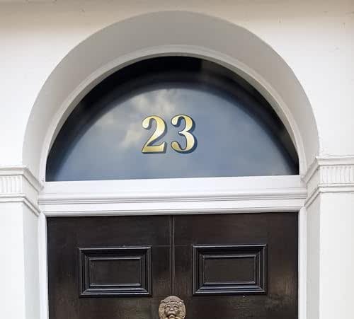 Gold House Numbers (175mm Tall)- Victorian Fanlight House Number ...