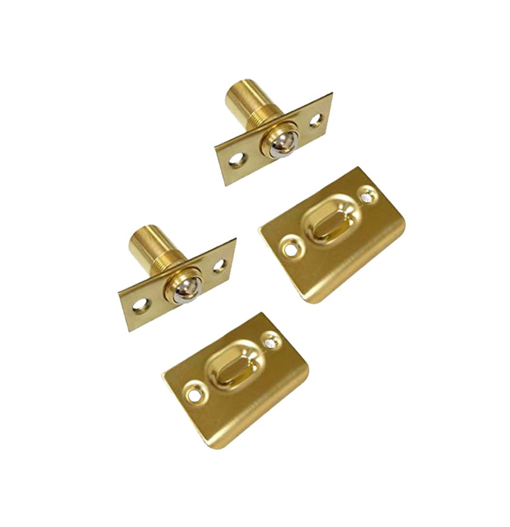 QCAA Solid Brass Adjustable Ball Catch with Strike, 2-1/8" x 1" x 1-5/ ...