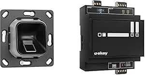 EKEY 203752 xLine fingerprint scanner set for flush-mounting installation, without frame, black ...