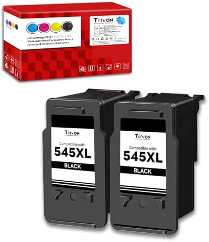 Torvon 545 Black ink cartridges XL Replacement for Canon PG-545XL CL ...
