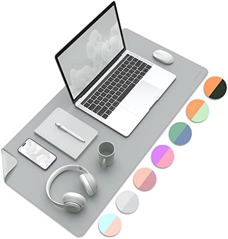 BUBM PU Leather Mouse Pad Mat Waterproof, Perfect Desk Writing Mat for ...