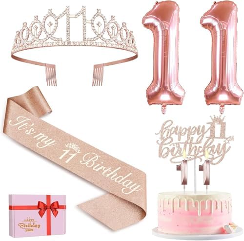 Amazon.com: PAKBOOM Happy 11th Birthday Banner Backdrop - 11 Birthday ...