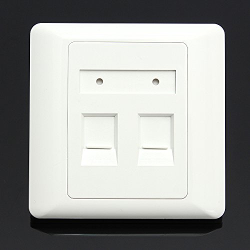 Generic Rj45 Cat6 Wall Flat Face Plate Ethernet Network Socket Panel ...