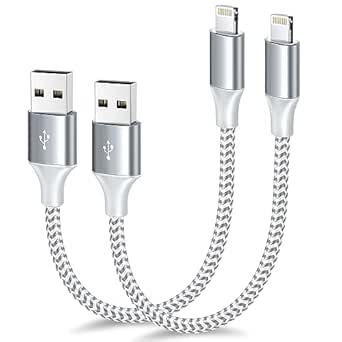 [Apple MFi Certified] Short iPhone Charger 1ft 2Pack,USB to Lightning ...