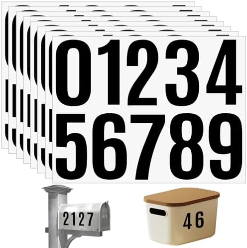 Amazon.com: Mailbox Numbers for Outside, 6 inch 3 Sets Number Stickers ...