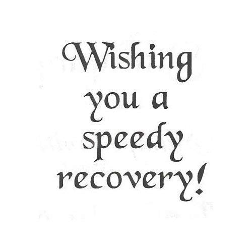 Amazon.com: Rubber Stamps: "Wishing you a speedy recovery!" : Handmade ...