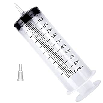 Jeringa grande de 500 ml, jeringa de plástico con medición para ...