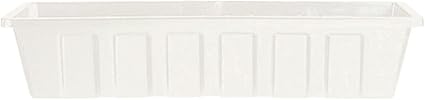 Amazon.com : Root & Vessel Poly-Pro Plastic Flower Box Planter, White ...