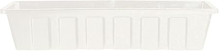 Amazon.com : Root & Vessel Poly-Pro Plastic Flower Box Planter, White ...