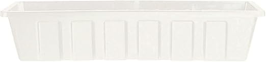 Amazon.com : Root & Vessel Poly-Pro Plastic Flower Box Planter, White ...