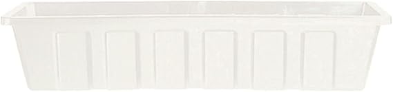 Amazon.com : Root & Vessel Poly-Pro Plastic Flower Box Planter, White ...