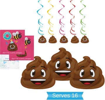 Buy Poop Emoji Party Supplies - Poop Emoji Decorations, Birthday Party ...