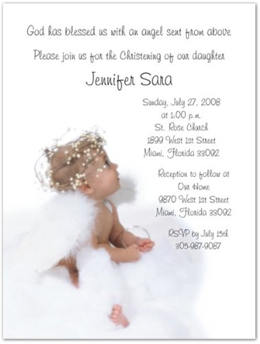 Amazon.com: Angel Baptism Christening Invitations - Set of 20 : Office ...