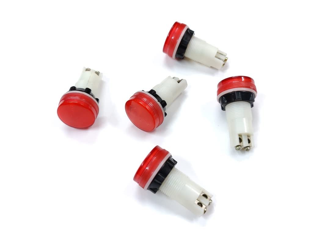 ERH India 5 Pcs Red Color Neon Light Bulb Panel Indicator Lamp 220v ...