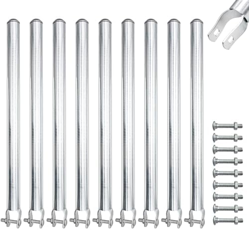 Amazon.com : GRELWT 2 Pack 2-3/8" OD Metal Post Extender, 24" Fence ...