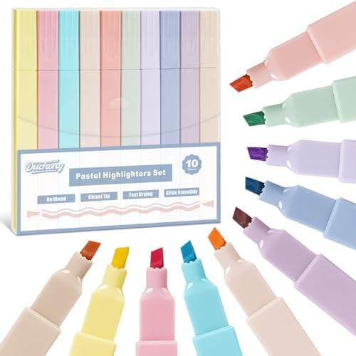 Amazon.com : GOTIDEAL Aesthetic Cute Pastel Highlighters set, Dual tip ...