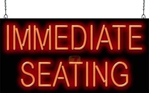 Immediate Seating Neon Sign - Large Size - 32" Wide x 16" high - Real ...