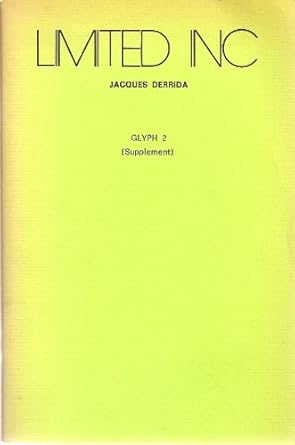 Supplement to Glyph II: Derrida, Professor Jacques: 9780801820441 ...