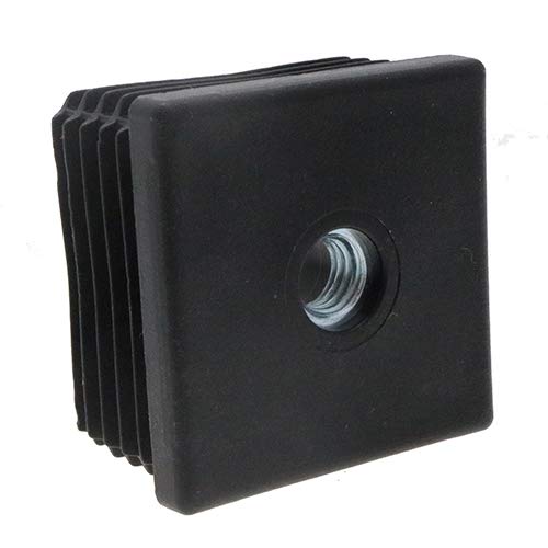 10 Pack Square Threaded Tube Inserts 19mm-50mm, M6-M12 Metal Thread ...