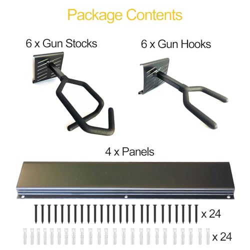 Snapklik.com : Gun Rack Wall Mount, Upgrade 6 Slots Gun Storage, Indoor ...