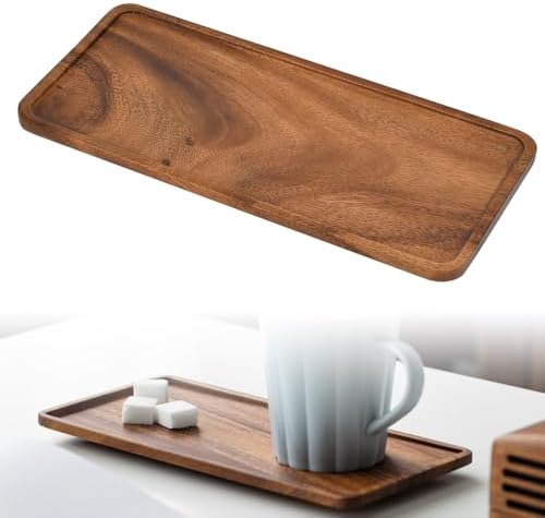KITERI Wood Serving Tray Small Wood Serving Platter Rectangle Solid ...