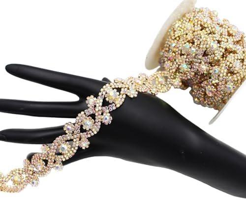 Amazon.com: PEARLY JUN Rhinestone Trim Rhinestone Chain Craft ...