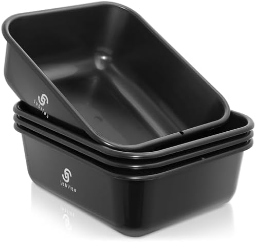 Amazon.com: Jubilee 4-Pk Plastic Storage Bin, Bus Utility Tub - Heavy ...