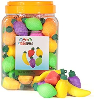 Amazon.com : 60 Fruit Shaped Fizzy Candy Powder, With Hanging Hole Caps ...