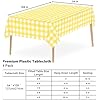 Amazon.com: 4 Pcs Yellow Checkered Tablecloth 54 ×108 Inches Rectangle ...