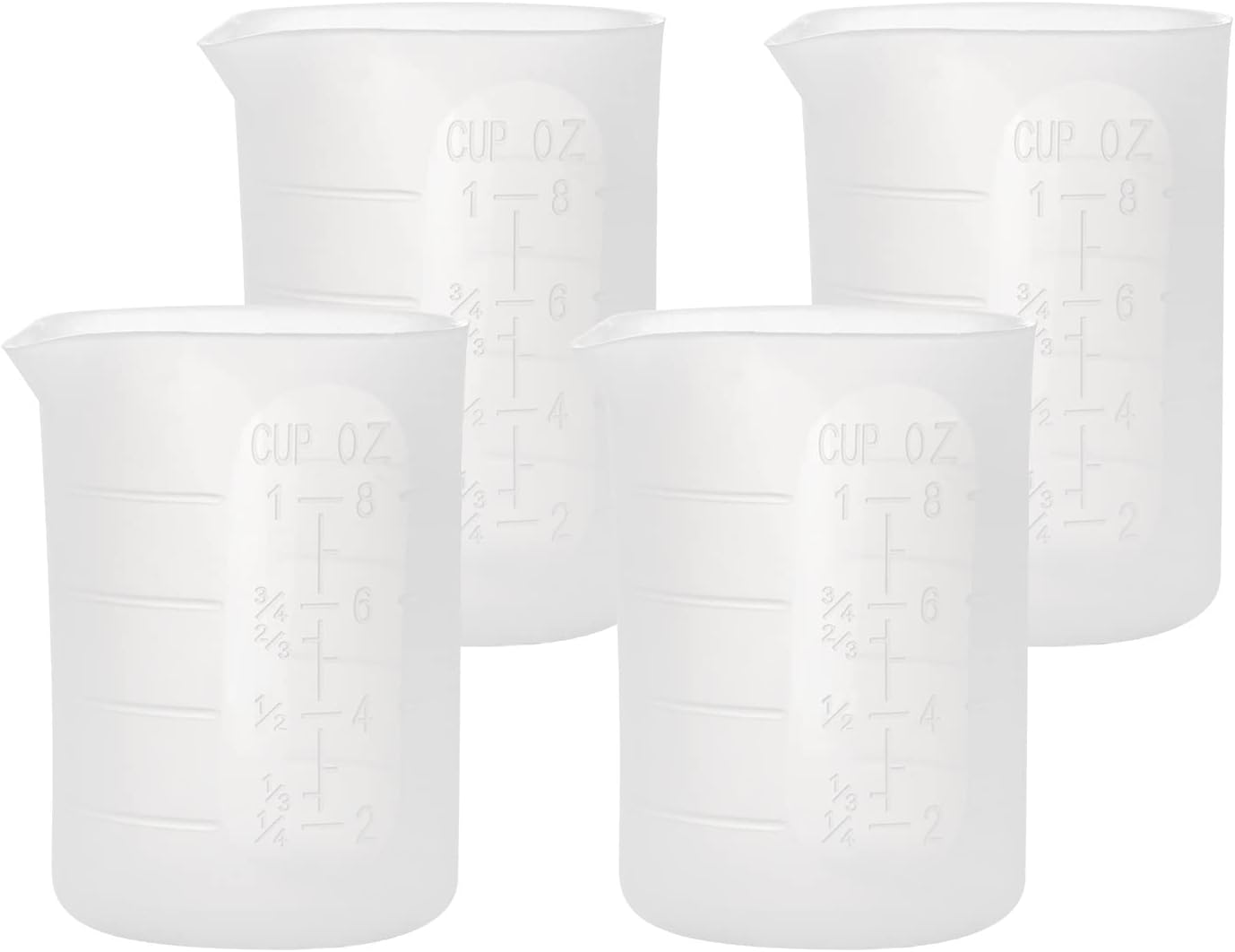 Amazon.com: wugongshan 2 Pcs 250 ml/500 ml Silicone Measuring Cups ...