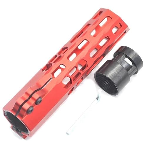 Ultralight Clamp M-system Handguard Rail Mount System_Red (7 inch ...
