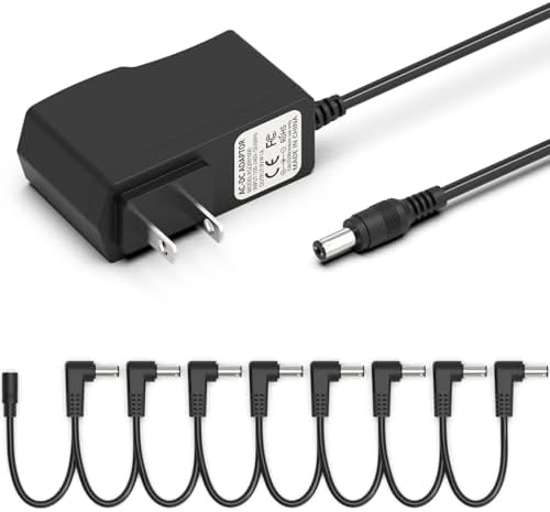 Amazon.com: JOYO DC 9V Guitar Pedal Power Supply (800mA -1A) AC Wall ...