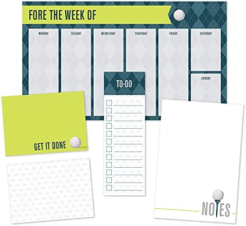 Amazon.com : Golf Themed Sticky Note Ensemble Set/Sports Repositionable ...
