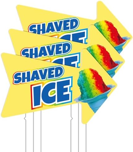 Amazon.com : Memorywuu 3 Pack Shaved Ice Arrow Sign 10 x 16 Inches ...
