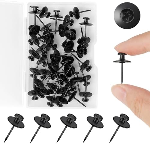 DANRONG 40PCS Double Headed Picture Hangers Nails, Push Pins Wall Hooks ...