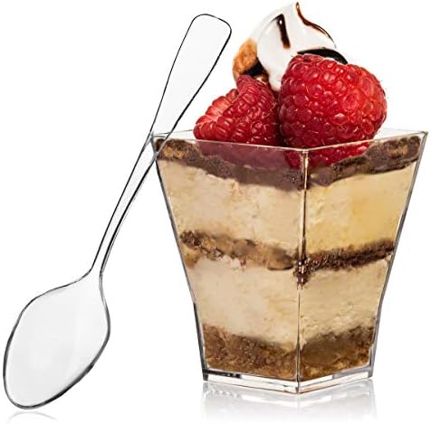 Amazon.com: Oasis Creations Square Dessert Cup - 4 Ounce - Durable ...