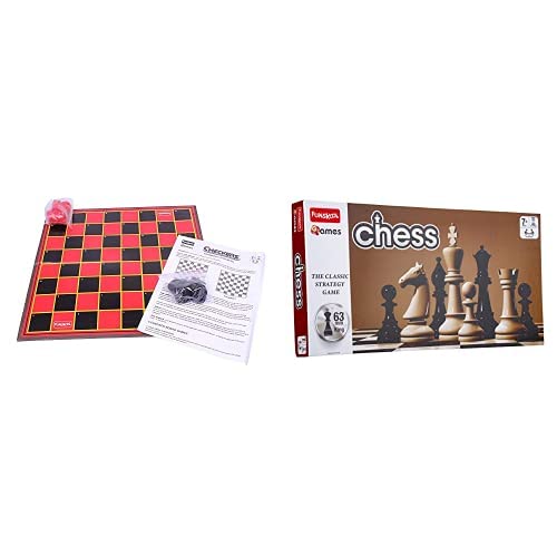 Buy Funskool Games - Checkers Plus 5, 5 in 1 Checkers Board Games, Kids ...