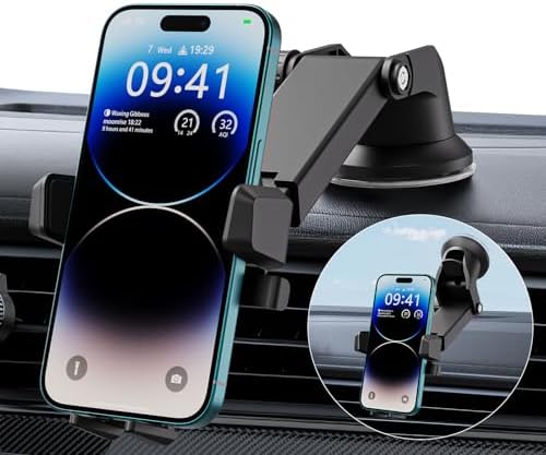 Miracase Handyhalterung Auto Universal [Starker Saugnapf und Metallhaken] kfz Handy Halterung ...