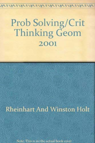 Holt Geometry: Problem Solving / Critical Thinking Masters: Holt ...