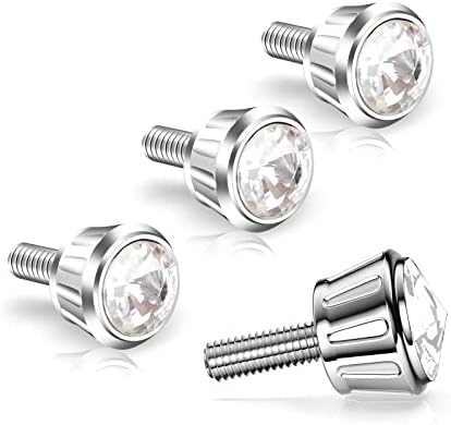 Amazon.com: Gseigvee Pack-4 Bling License Plate Screws Fastener Kit ...