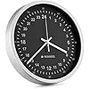 Amazon.com: Navaris 24 Hour Wall Clock - 11.8" Analog Military Time ...