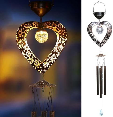 Amazon.com : Heart Shape Wind Chimes for Garden, Gifts for Mom, Home ...