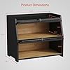 Amazon.com: Goozii Large Bread Box for Kitchen Countertop, Black Bread ...