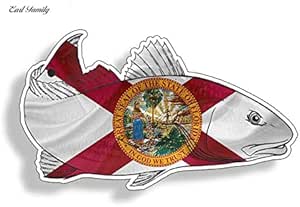 Amazon.com: Florida FL Redfish Red Fish Stickers Printed Digital Vinyl ...