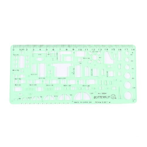 Alcoa PrimeClear Green Plastic Geometric Drawing Upholstery Template ...